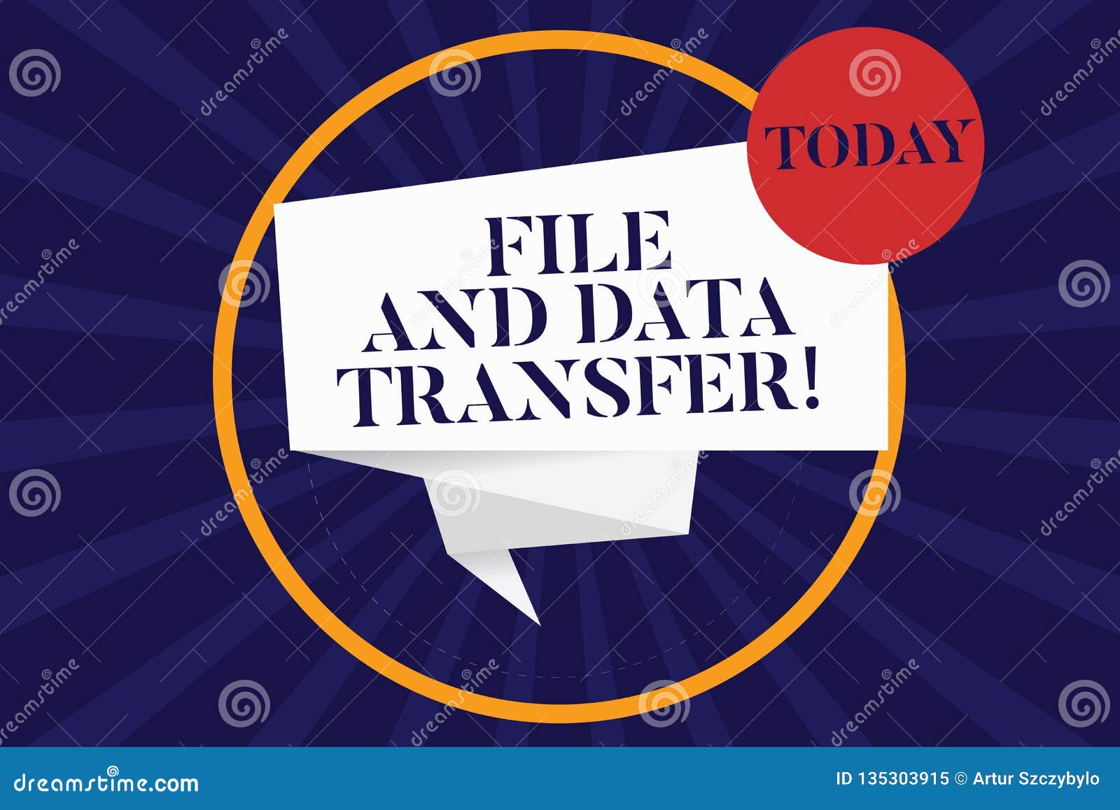 Handwriting Text File and Data Transfer. Concept Meaning Transferring ...