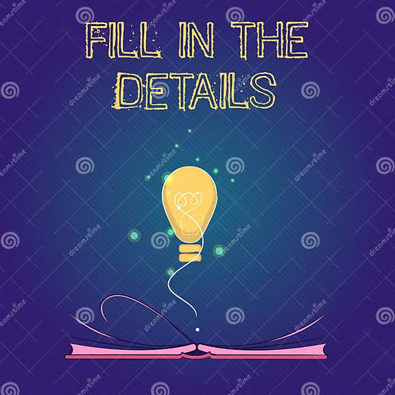 Handwriting Text Fill in the Details. Concept Meaning Add Information ...