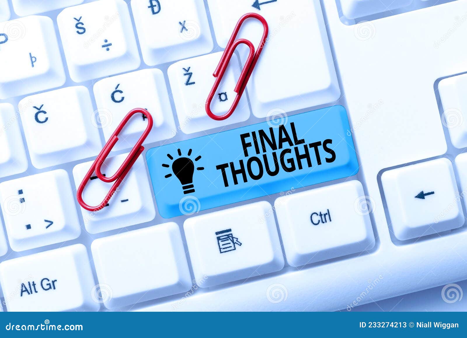 Conceptual Caption Final Thoughts. Business Concept the Conclusion or ...