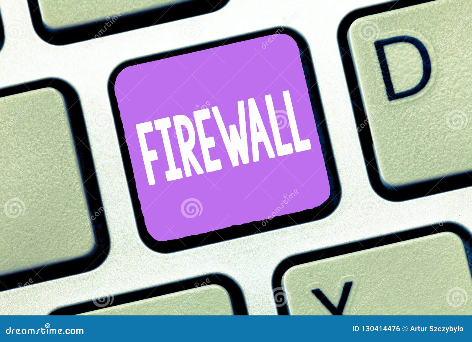 Handwriting Text Firewall. Concept Meaning Protect Network or System ...
