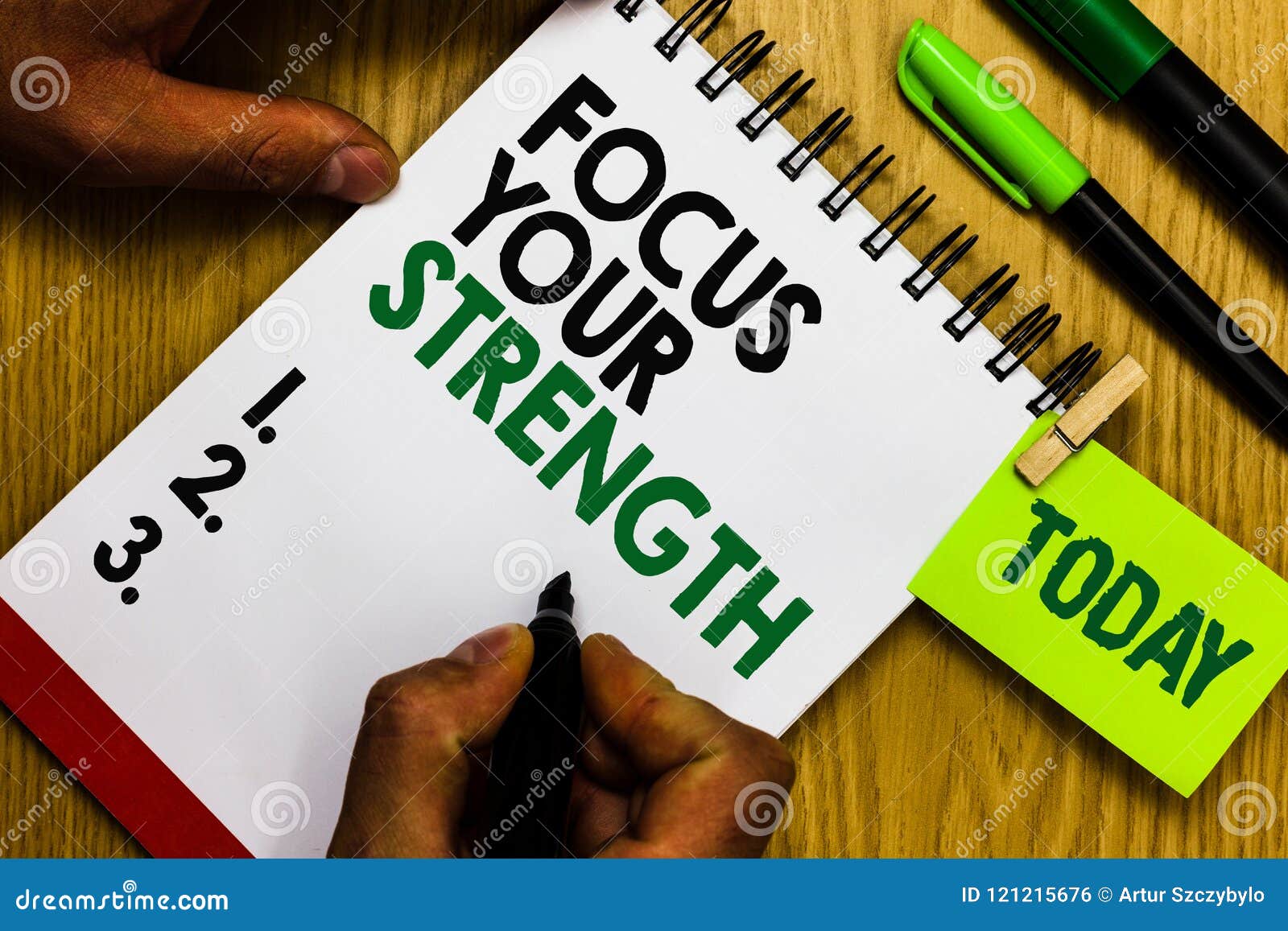 Handwriting Text Focus Your Strength. Concept Meaning Improve Skills ...