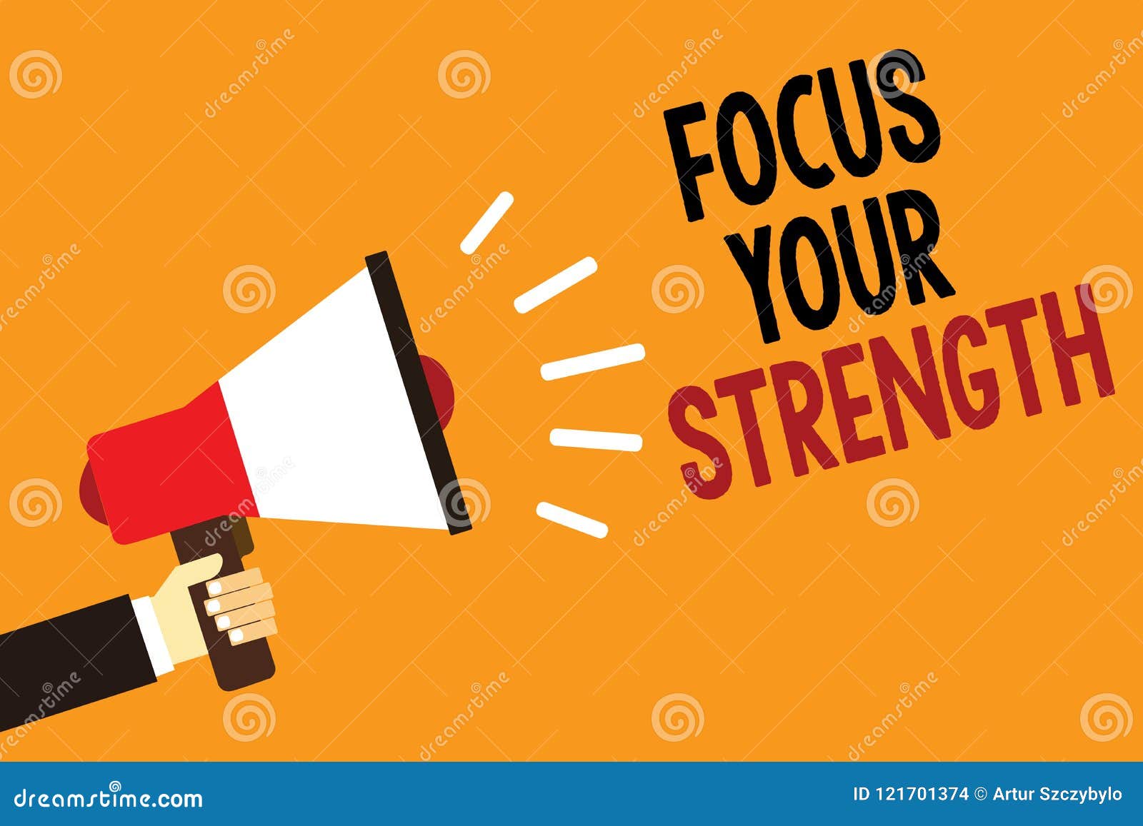 Handwriting Text Focus Your Strength. Concept Meaning Improve Skills ...