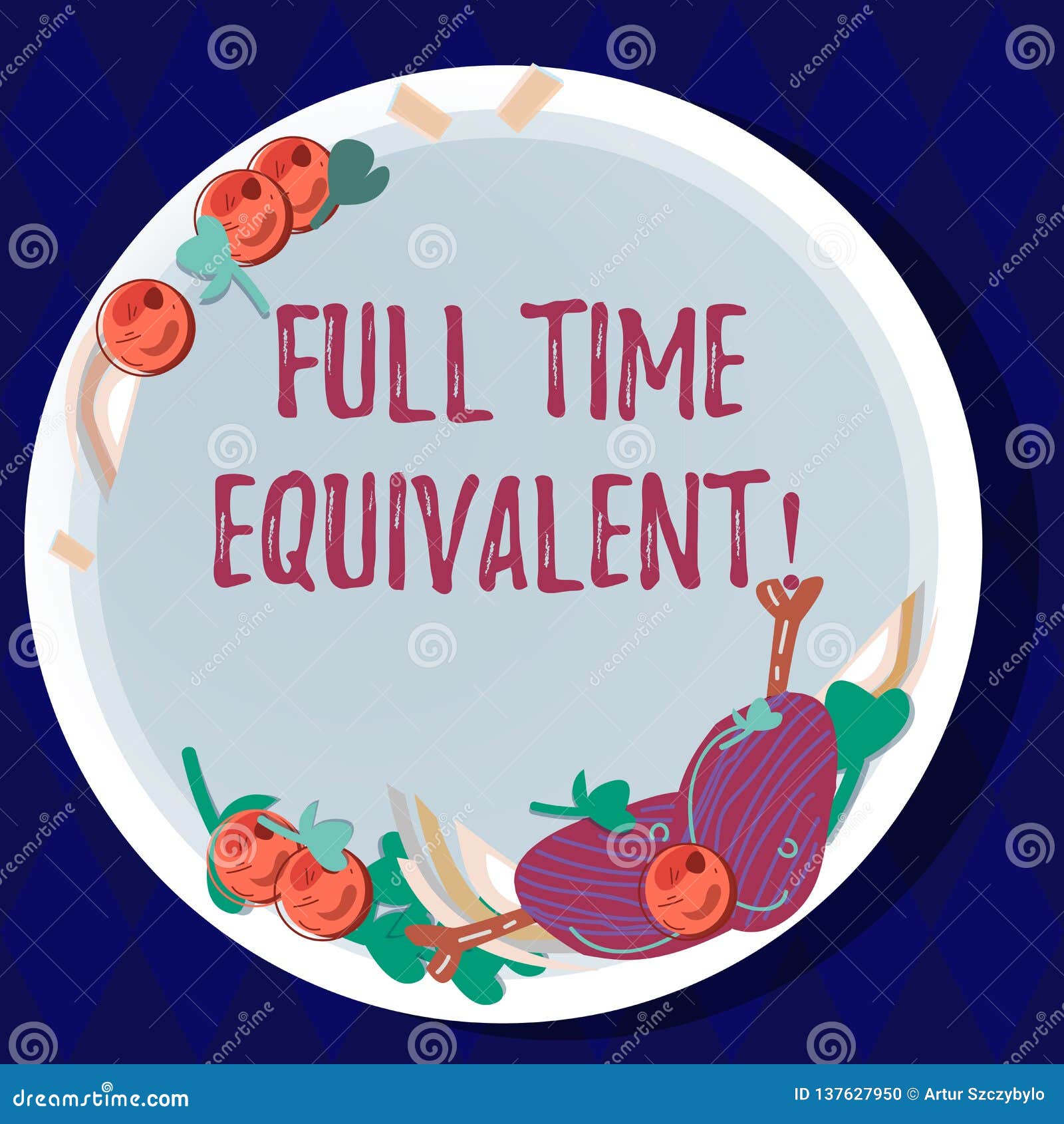 Handwriting Text Full Time Equivalent. Concept Meaning Unit that ...