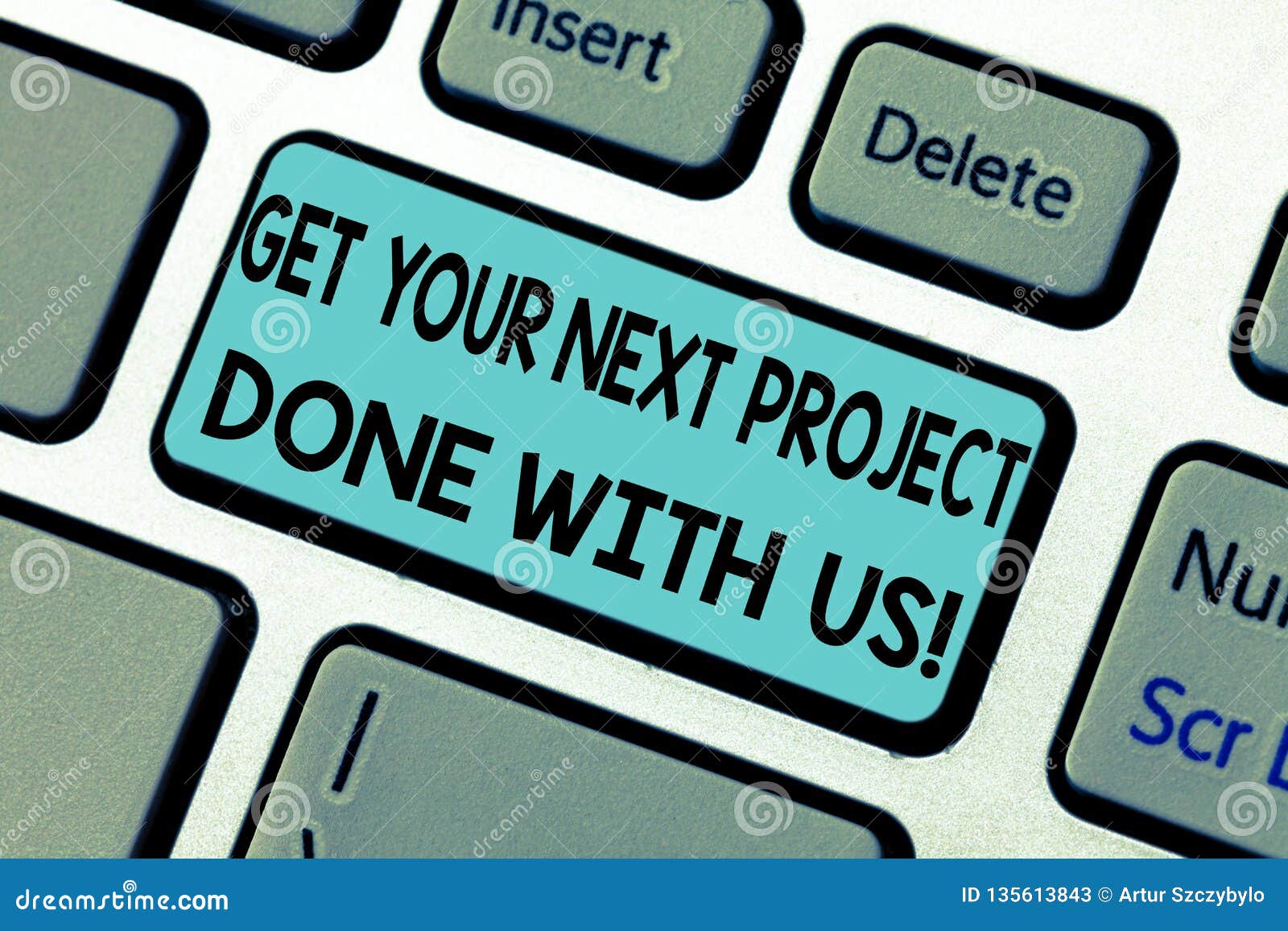 Handwriting Text Get Your Next Project Done with Us. Concept Meaning ...