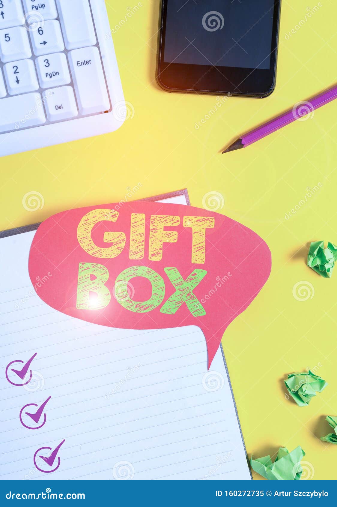 Handwriting Text Gift Box. Concept Meaning a Small Cointainer with ...