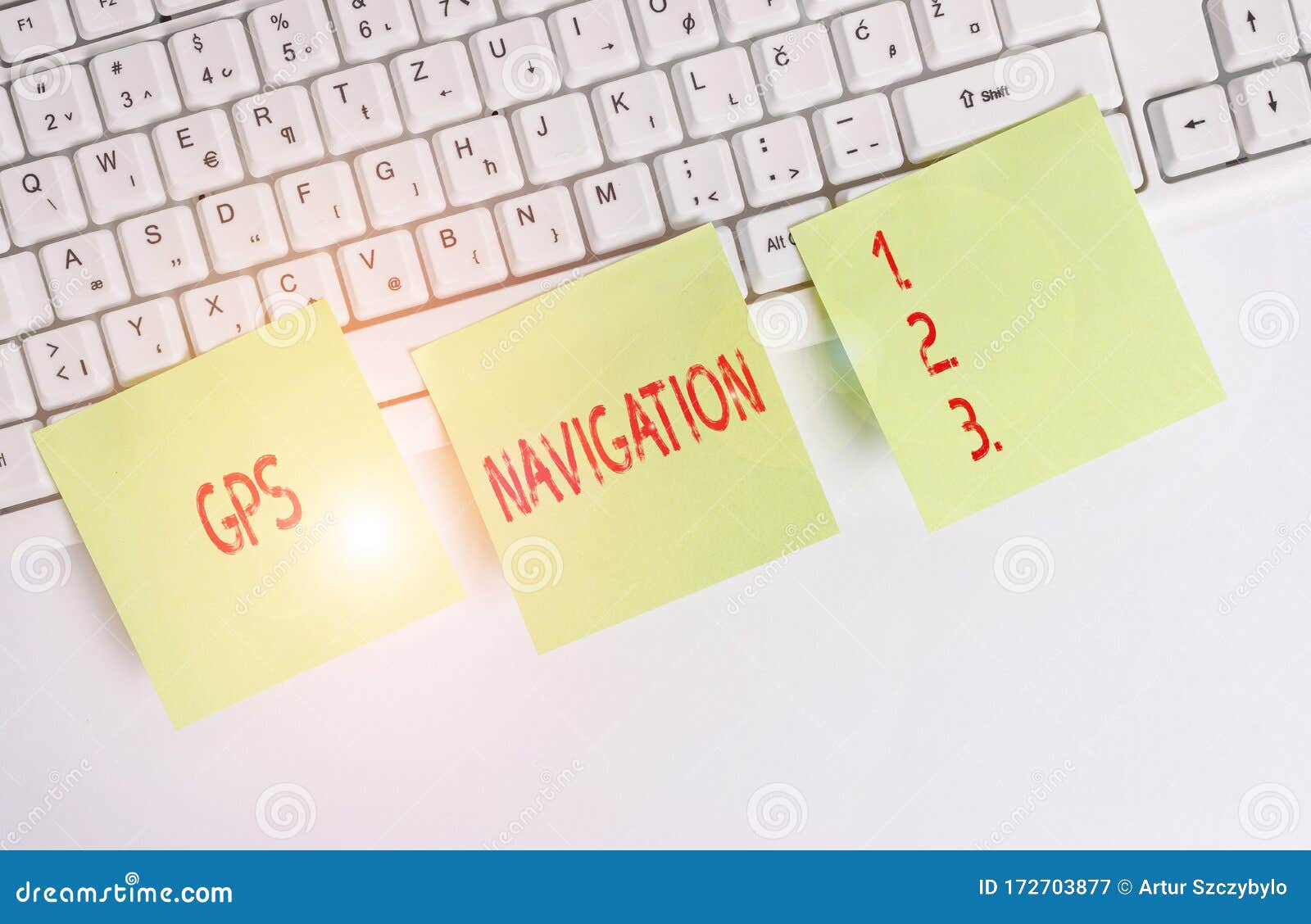 Handwriting Text Gps Navigation. Concept Meaning the Satellite ...