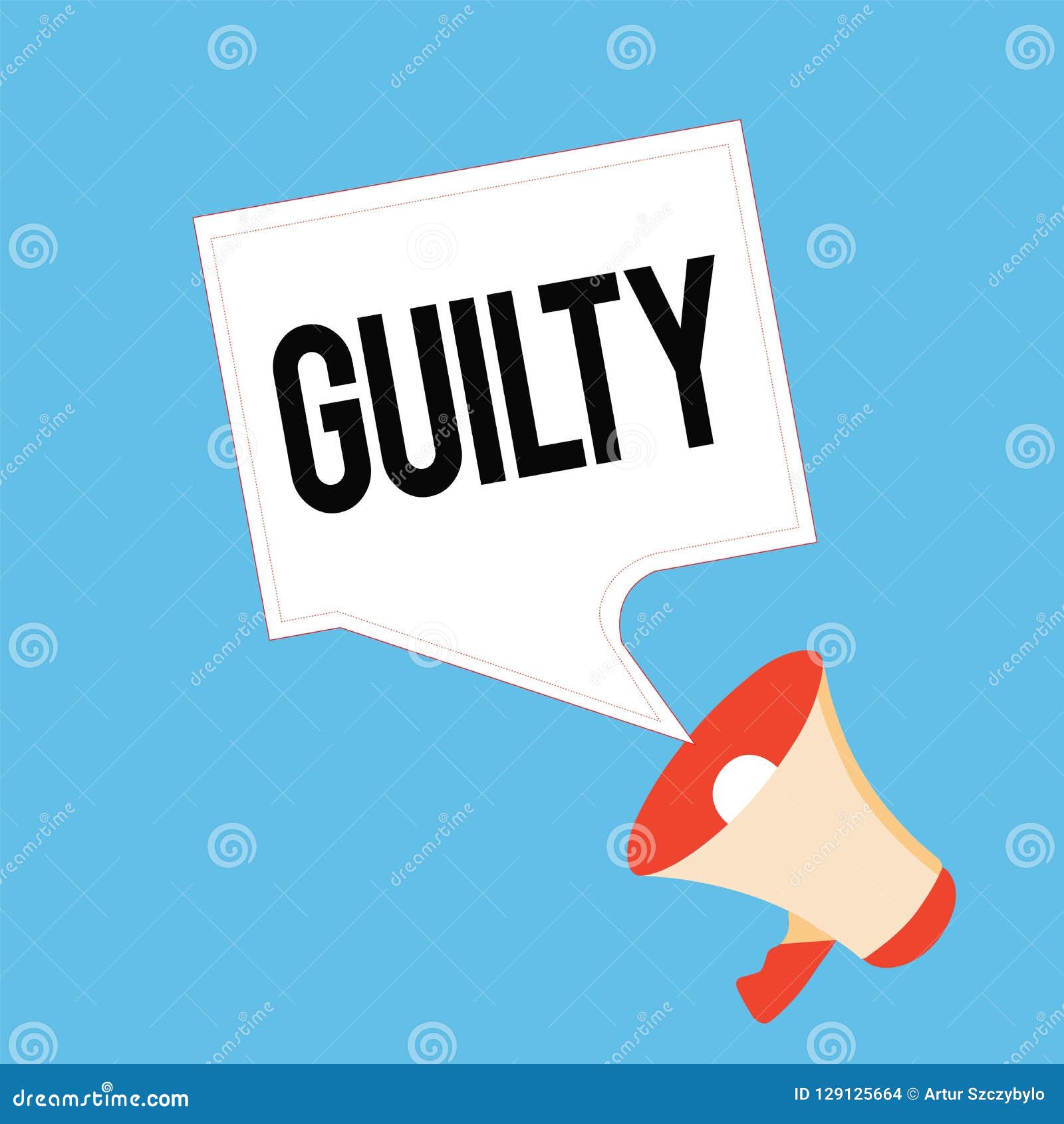 Handwriting Text Guilty. Concept Meaning Culpable of or Responsible for ...