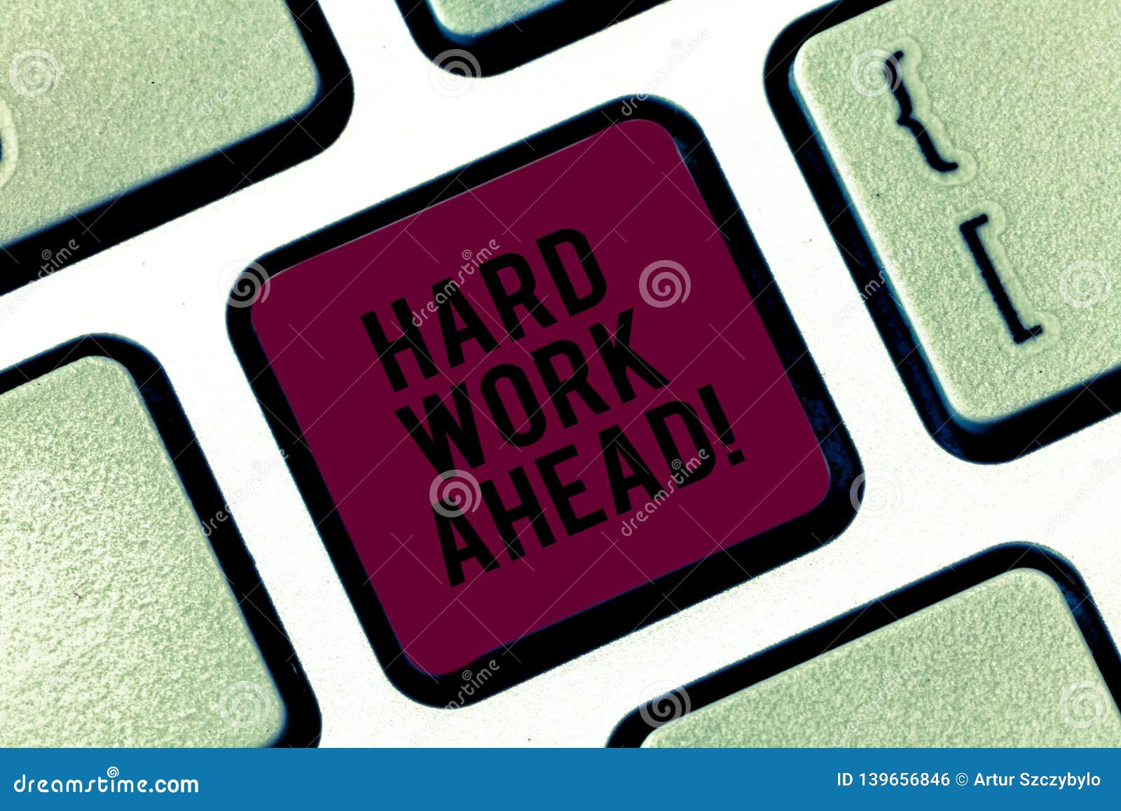 Handwriting Text Hard Work Ahead. Concept Meaning a Lot of Job Expected ... Handwriting Text Hard Work Ahead. Concept Meaning a Lot of Job Expected ...