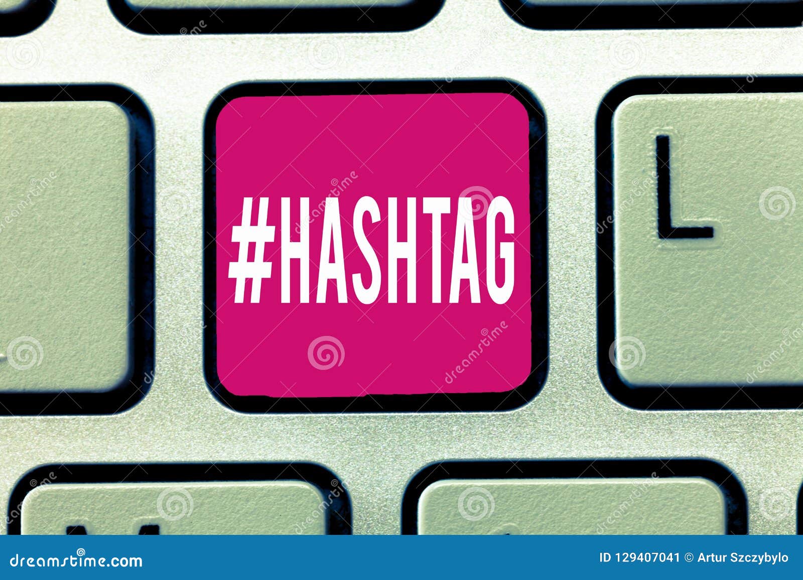 Handwriting Text Hashtag. Concept Meaning Internet Tag for Social Media ...