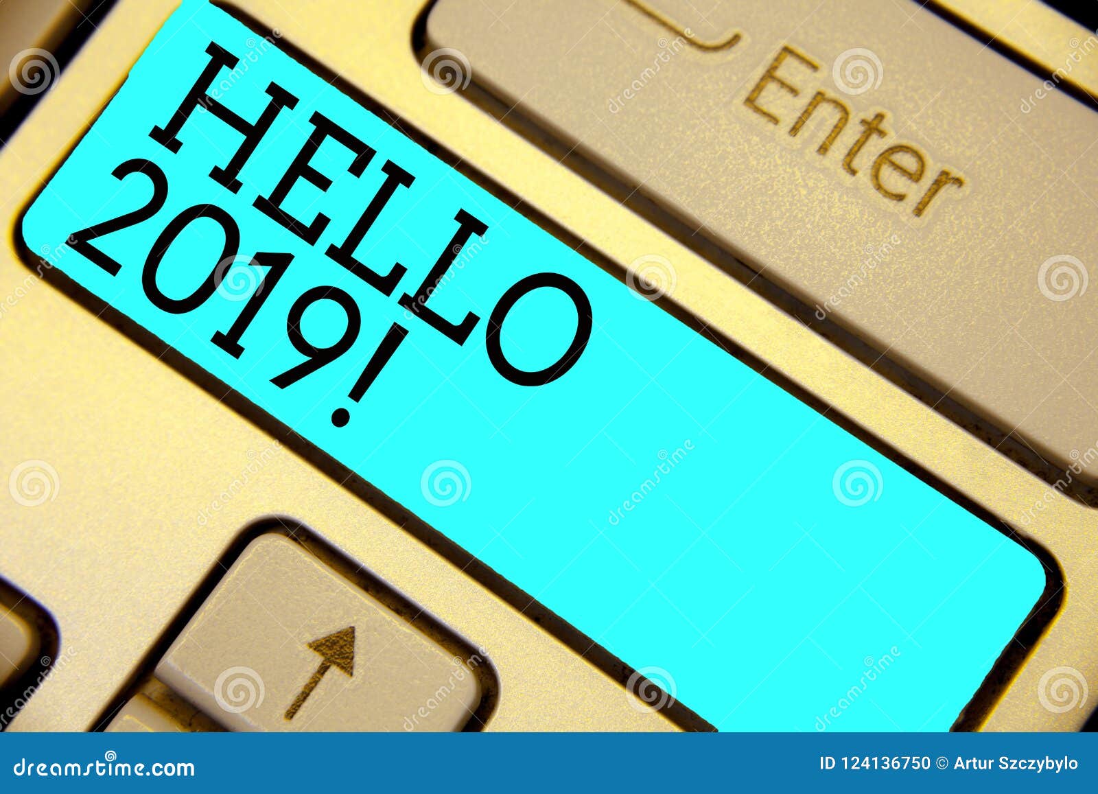 Handwriting Text Hello 2019. Concept Meaning Expression or Gesture of ...