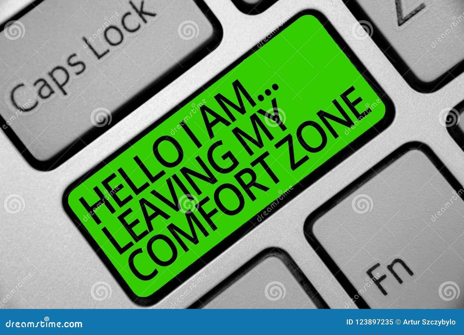 Handwriting Text Hello I am... Leaving My Comfort Zone Stock Image ...