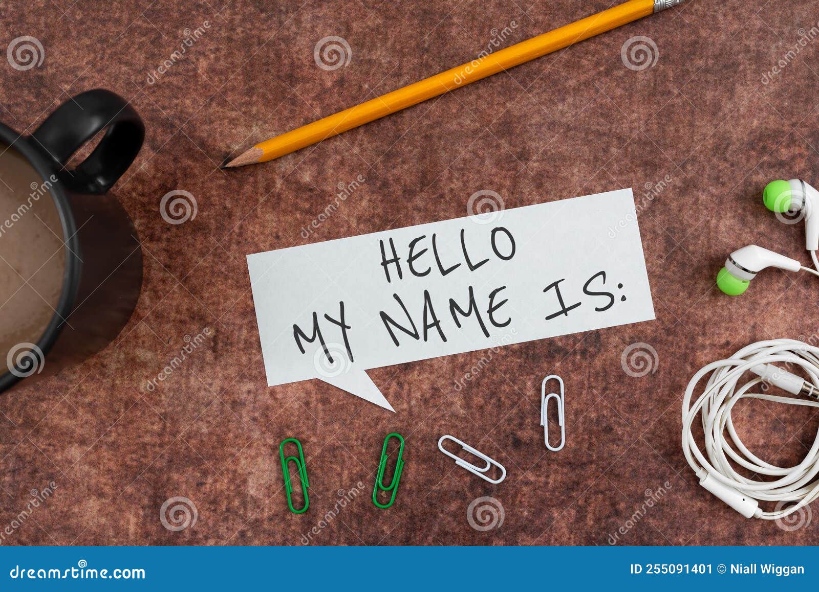 Handwriting Text Hello My Name Isintroducing Yourself To New People ...