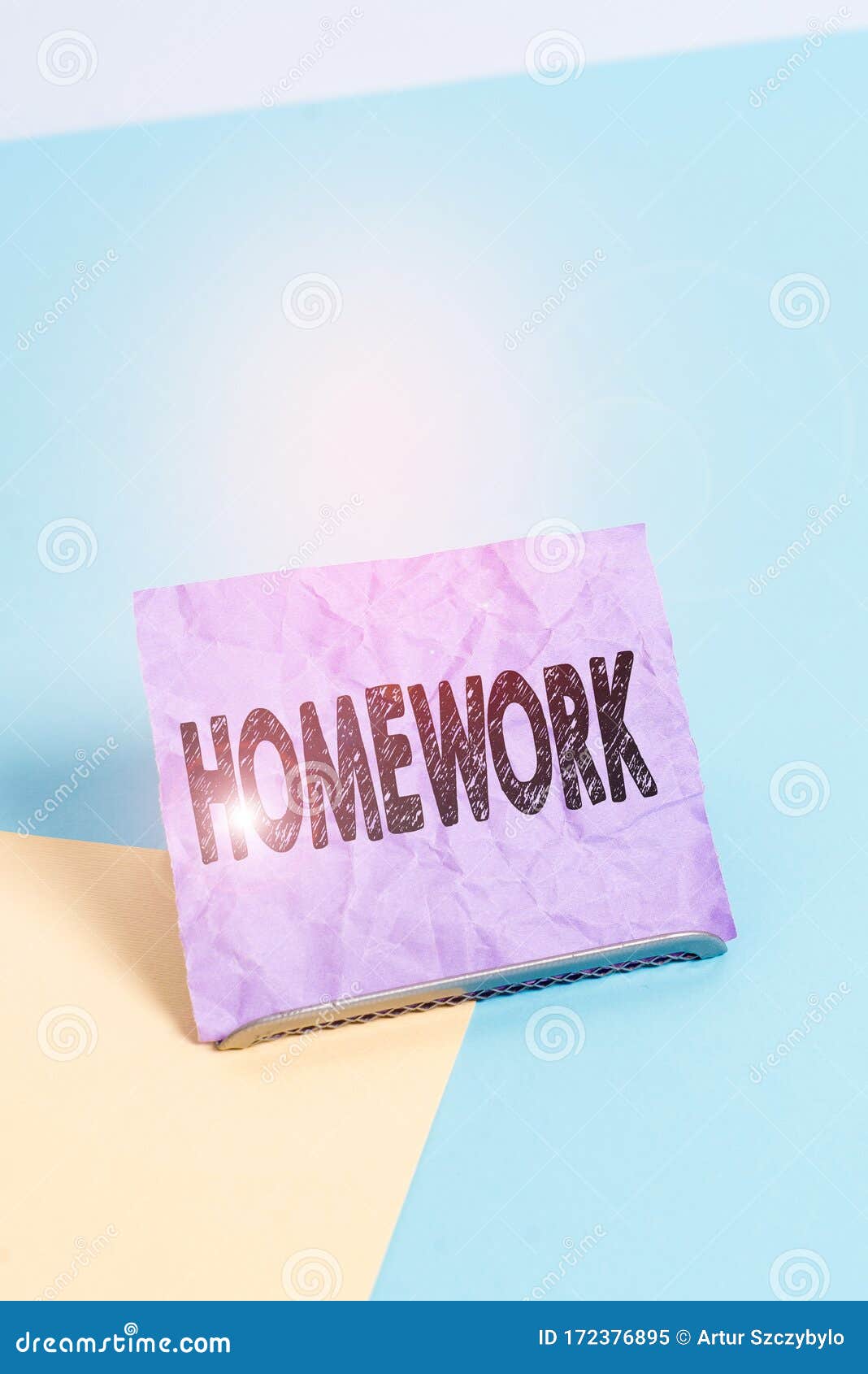 Handwriting Text Homework. Concept Meaning Schoolwork Assigned To Be ...