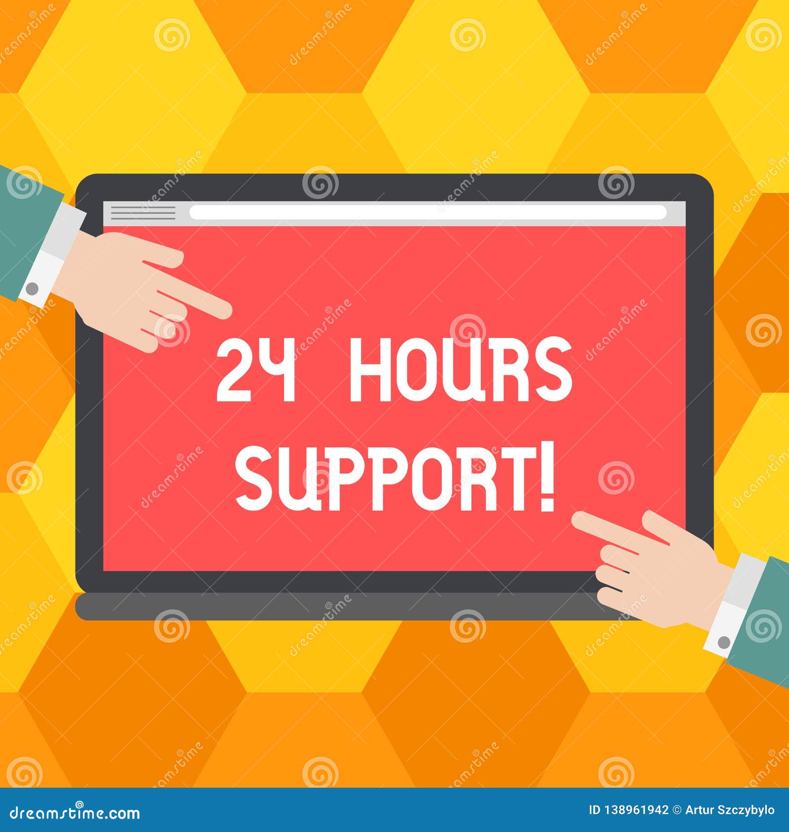Handwriting Text 24 Hours Support. Concept Meaning Services Require ...