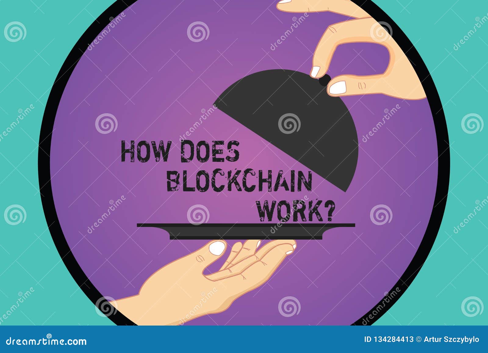 How Does A Blockchain Work Vector Illustration | CartoonDealer.com ...