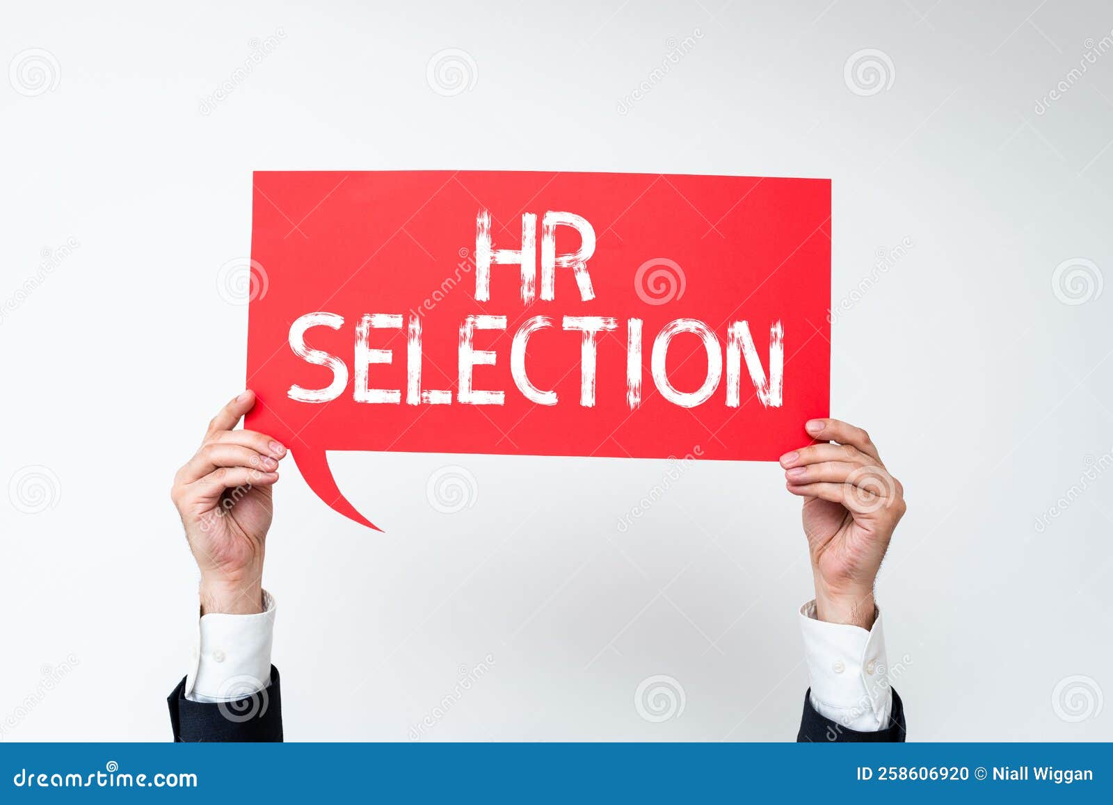 Now Hiring Caption On Picture With People In Suits Stock Photography ...