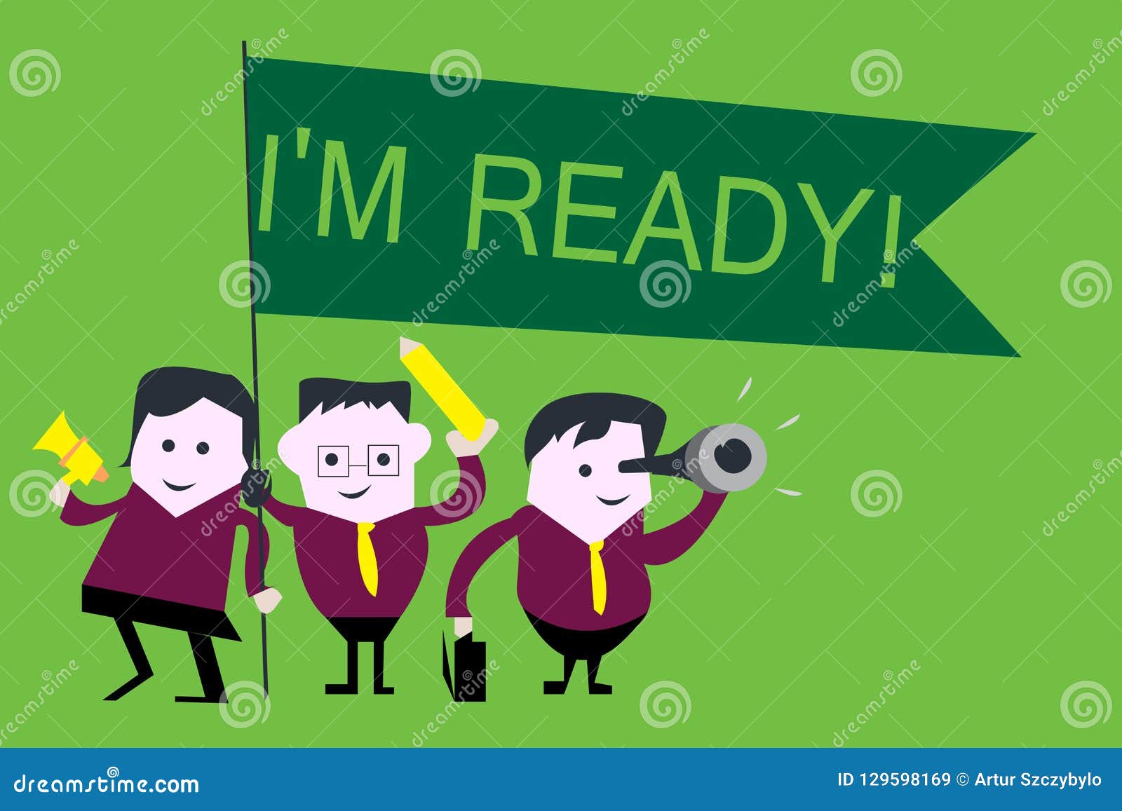 Handwriting Text I am Ready. Concept Meaning To Be Prepared for Doing ...