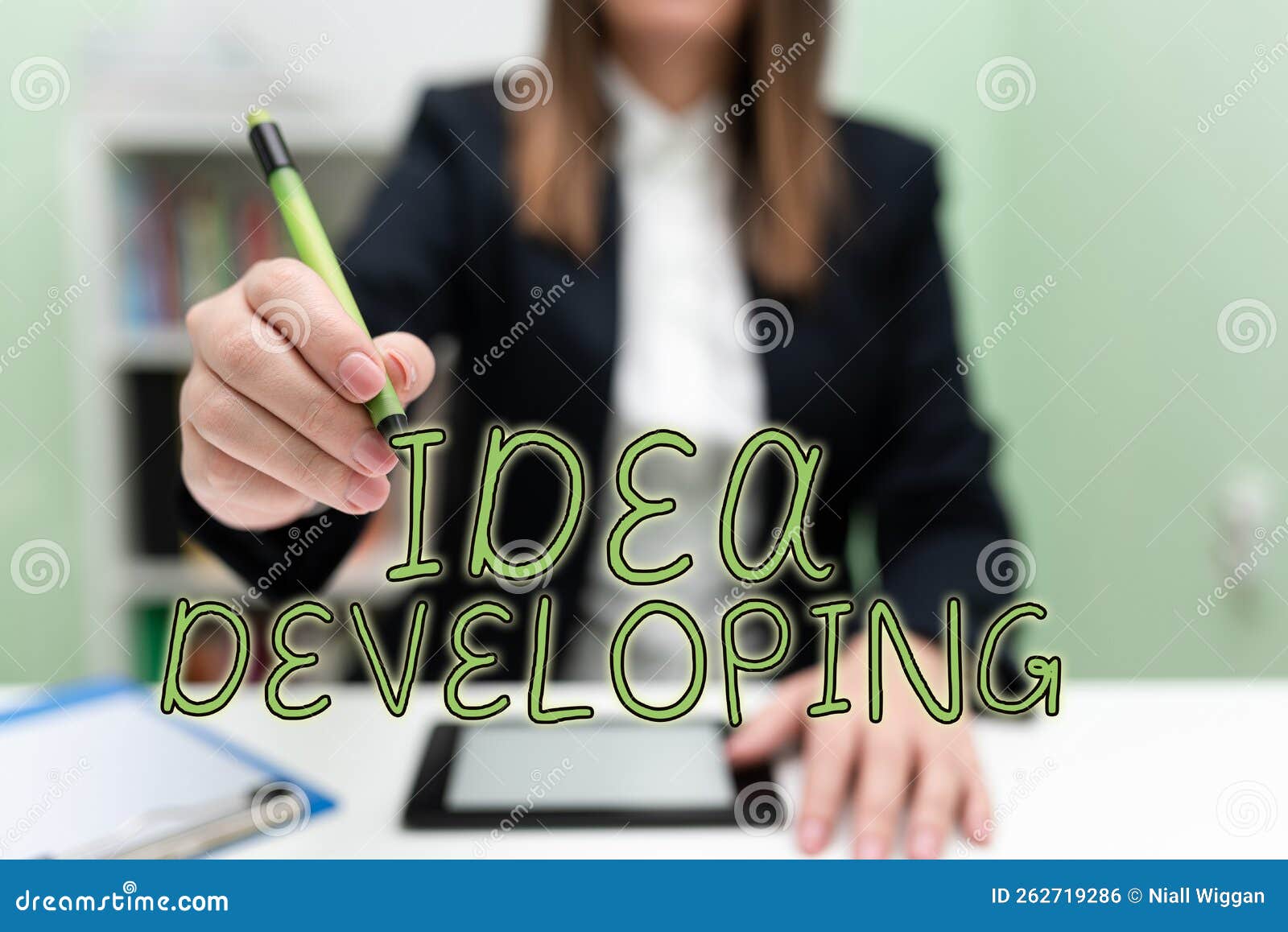 Handwriting Text Idea Developing. Word Written on Innovating the ...