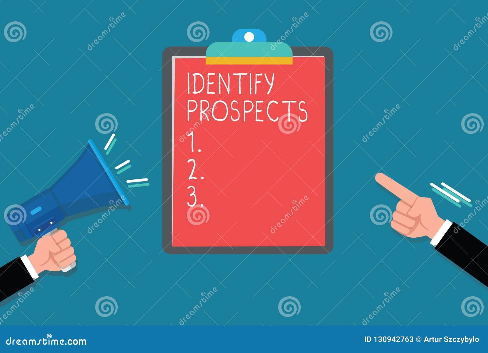 Handwriting Text Identify Prospects. Concept Meaning Possible Client ...