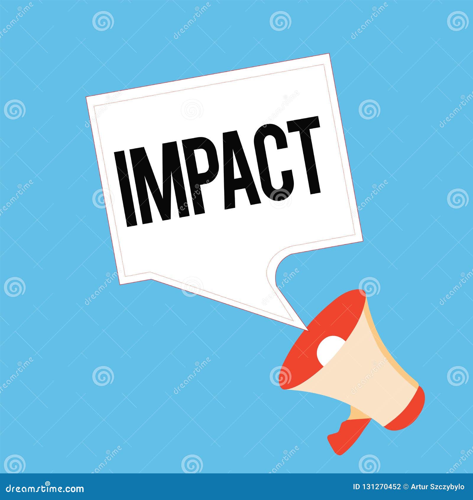 Handwriting Text Impact. Concept Meaning Action of One Object Coming ...