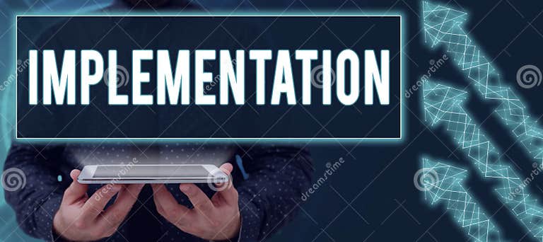 Hand Writing Sign ImplementationThe Process of Making Something Active ...