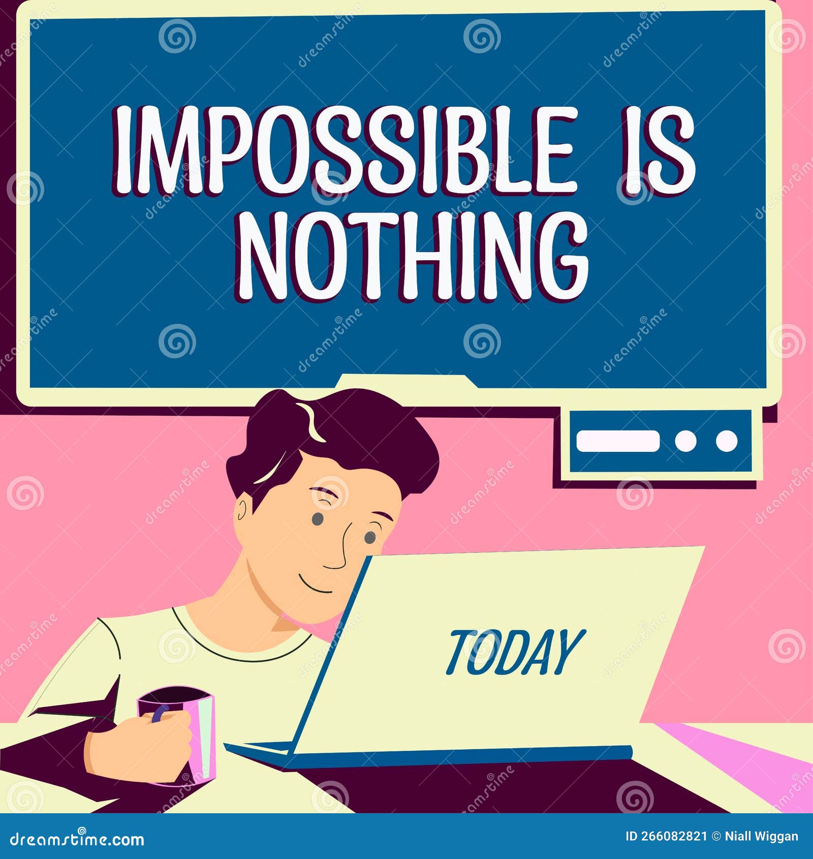 Sign Displaying Impossible is Nothing. Concept Meaning Something Which ...