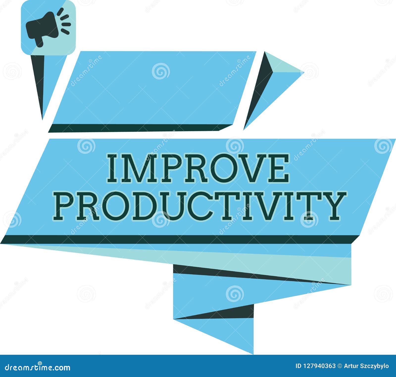 Handwriting Text Improve Productivity. Concept Meaning Enhance the ...