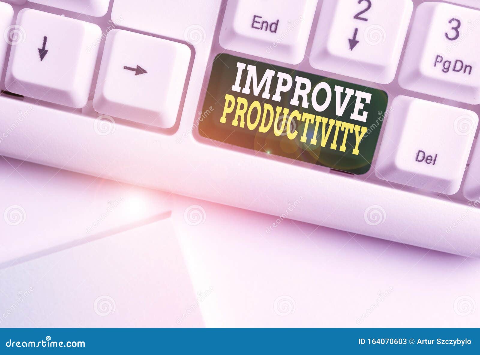 Handwriting Text Improve Productivity. Concept Meaning To Increase the ...