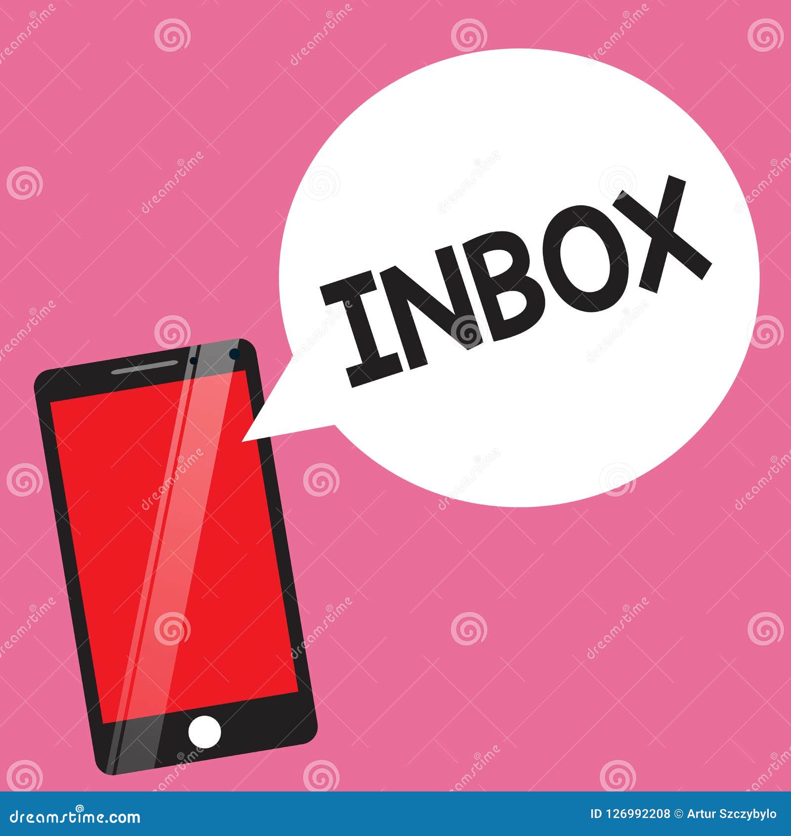 Handwriting Text Inbox. Concept Meaning Electronic Folder in Which ...