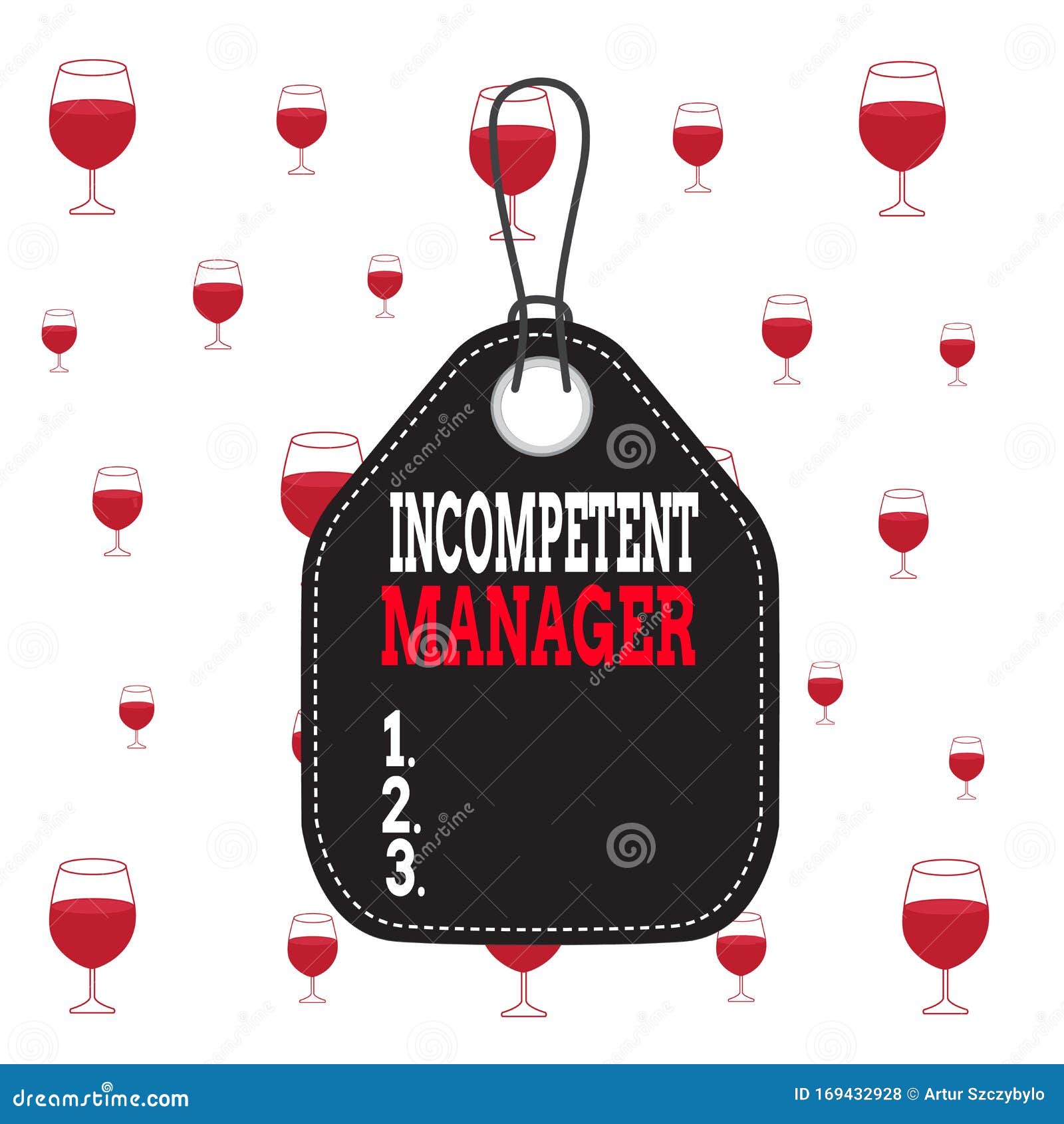 Handwriting Text Incompetent Manager. Concept Meaning Lacking Qualities ...