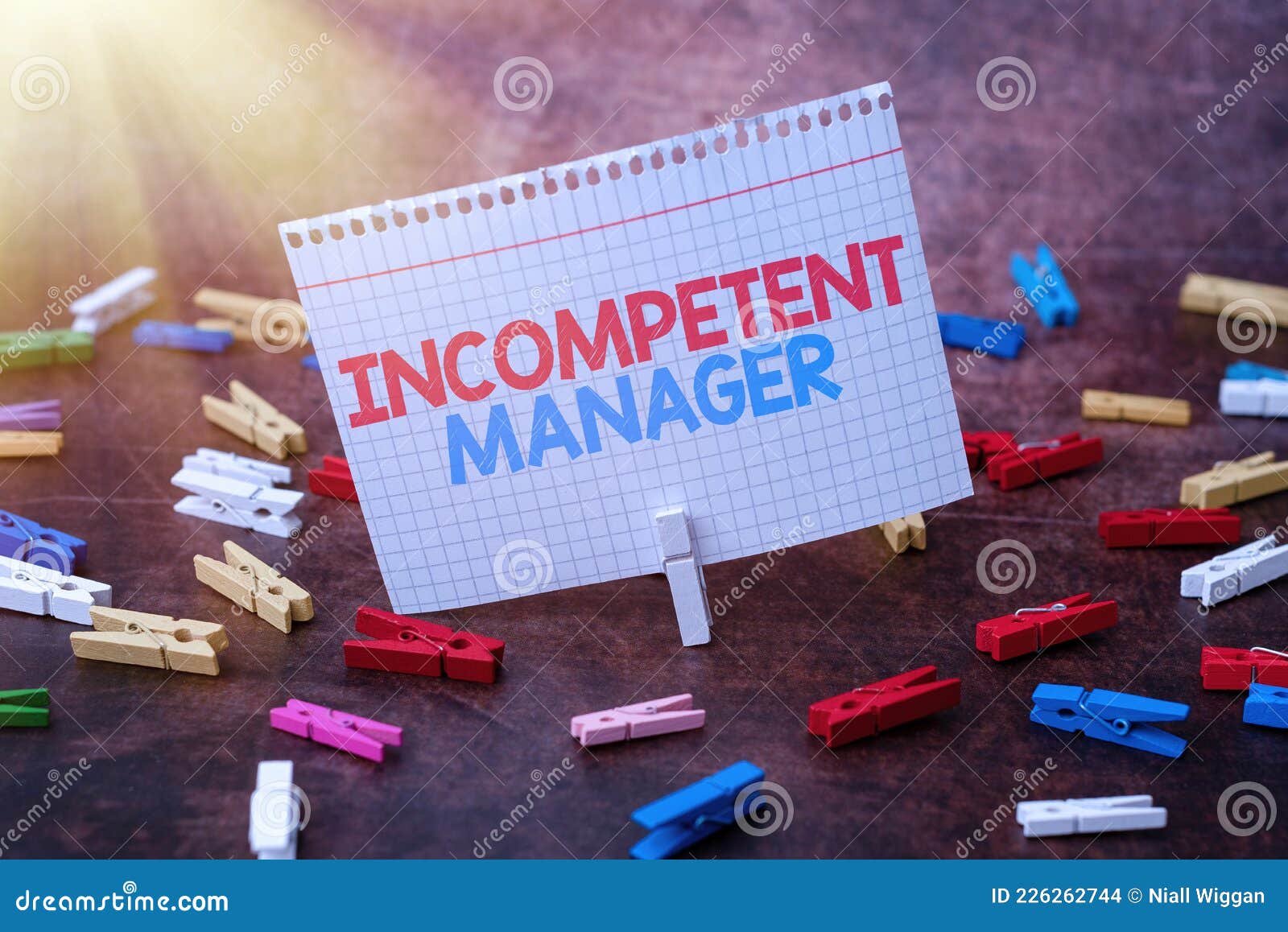 Handwriting Text Incompetent Manager. Internet Concept Lacking ...