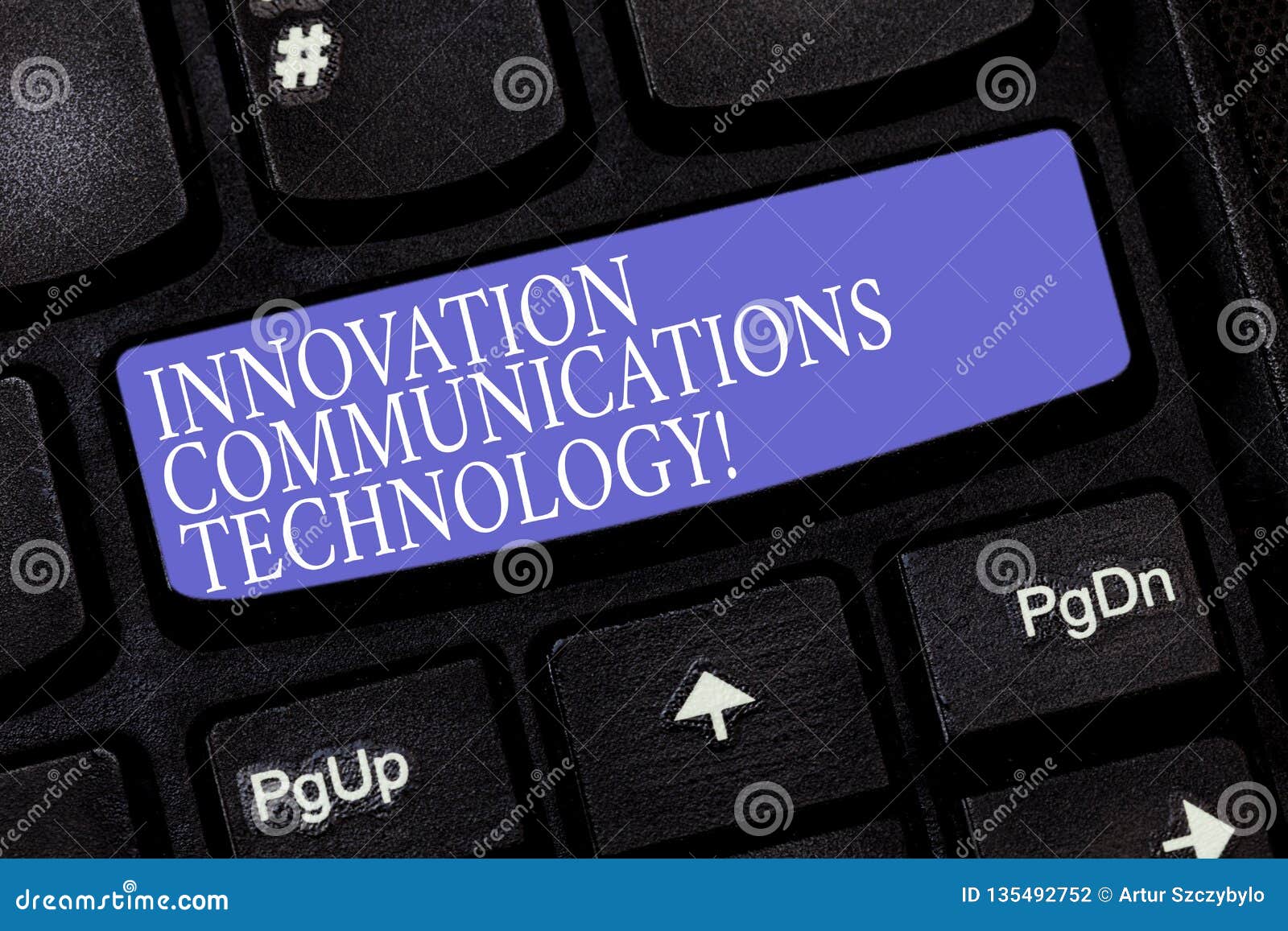 Handwriting Text Innovation Communications Technology. Concept Meaning ...