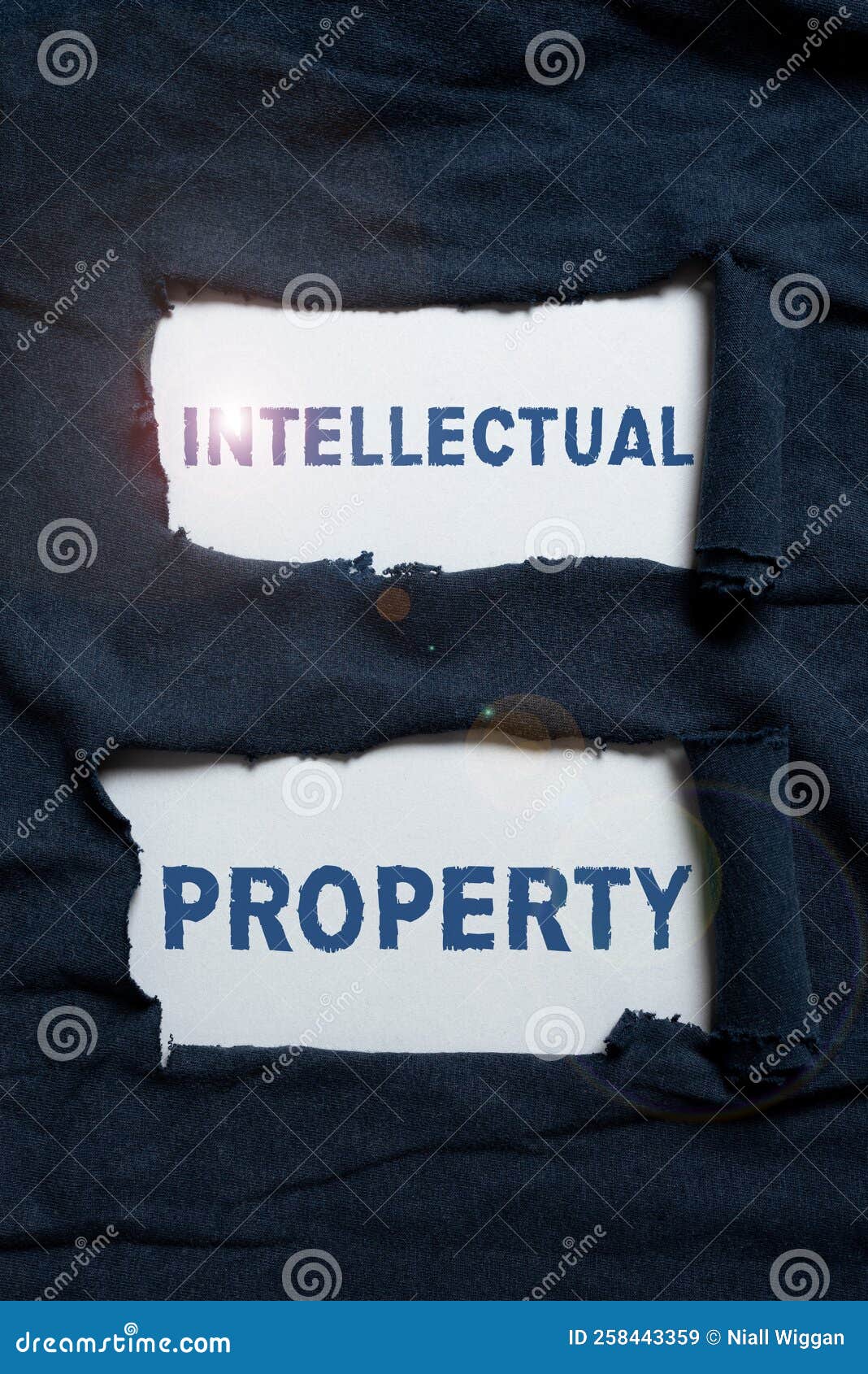 Handwriting Text Intellectual Property. Concept Meaning Work or ...