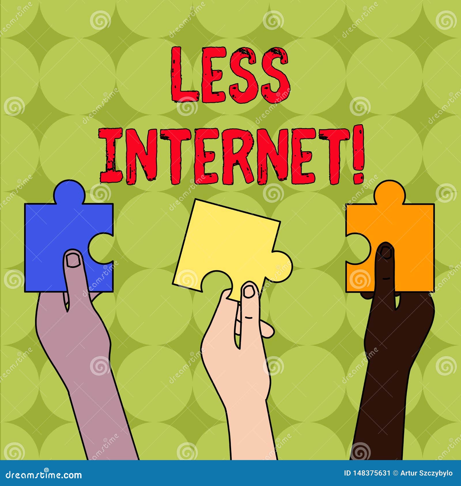 Handwriting Text less Internet. Concept Meaning Having No Way of ...