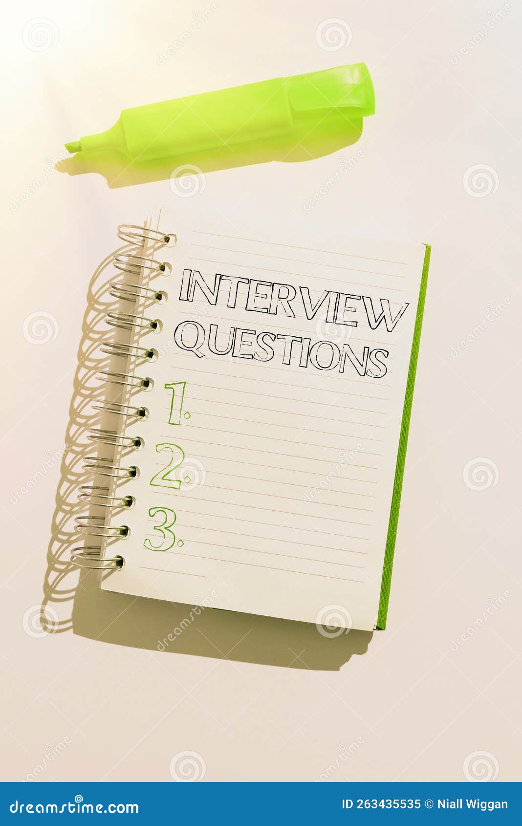 Handwriting Text Interview Questions. Word for Typical Topic Being Ask ...