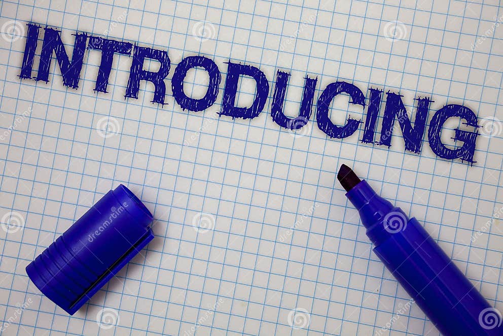 Handwriting Text Introducing. Concept Meaning Presenting a Topic or ...