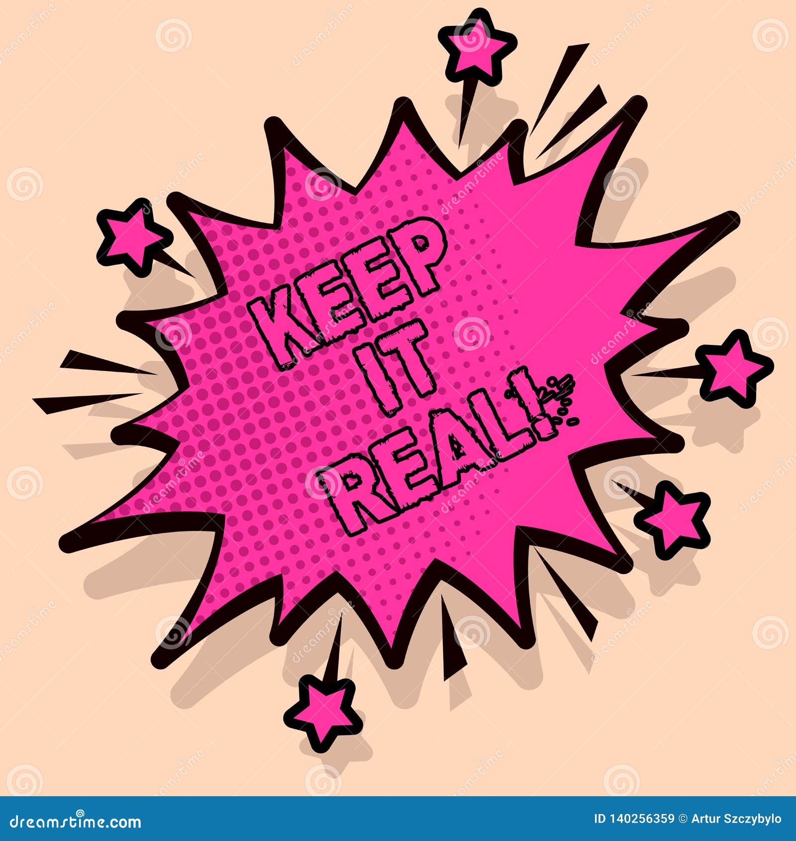 Handwriting Text Keep it Real. Concept Meaning Be Yourself Honest ...