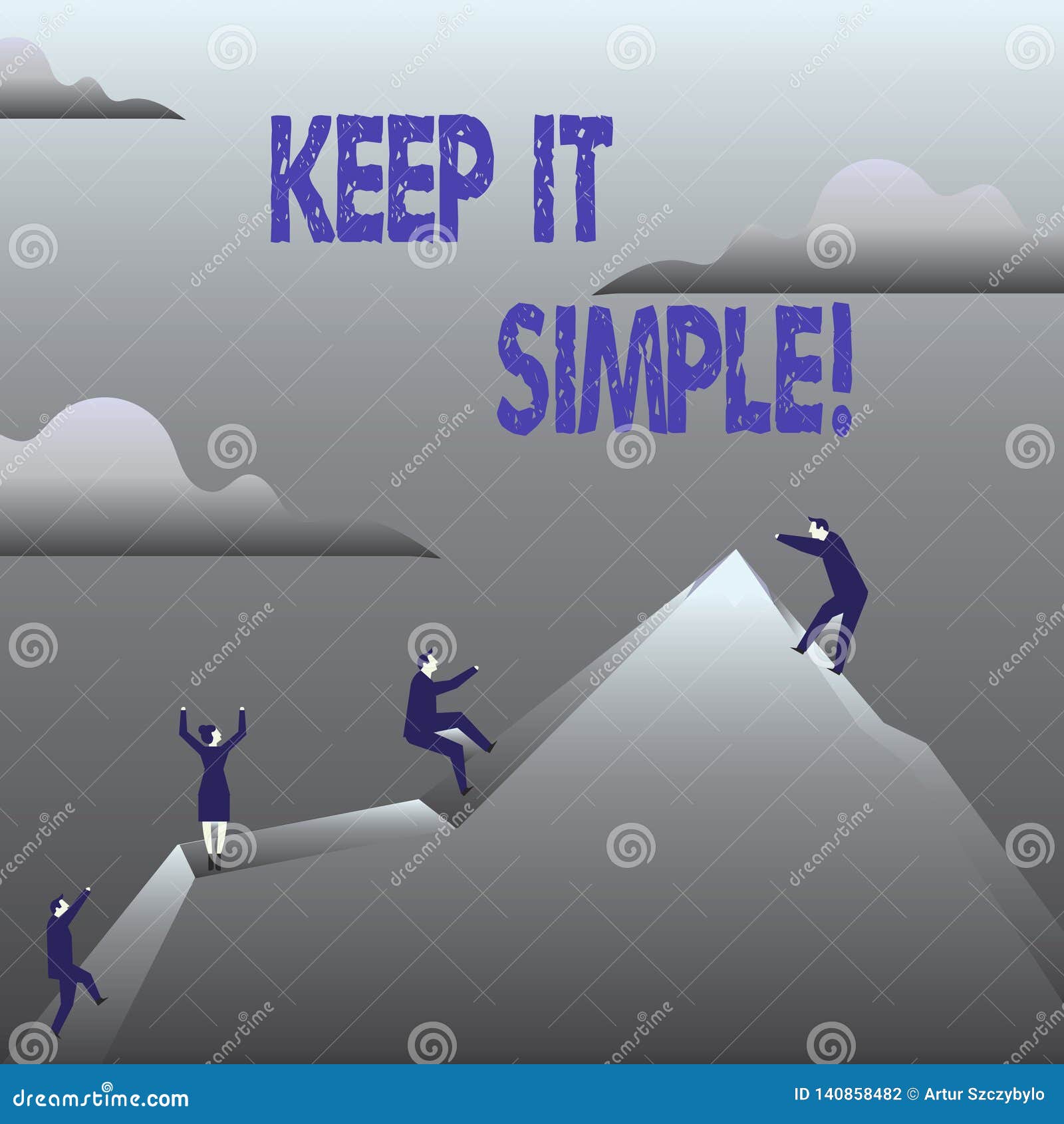 Handwriting Text Keep it Simple. Concept Meaning Simplify Things Easy ...