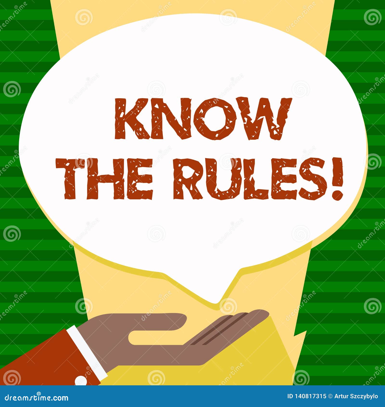 Handwriting Text Know the Rules. Concept Meaning Be Aware of the Laws ...