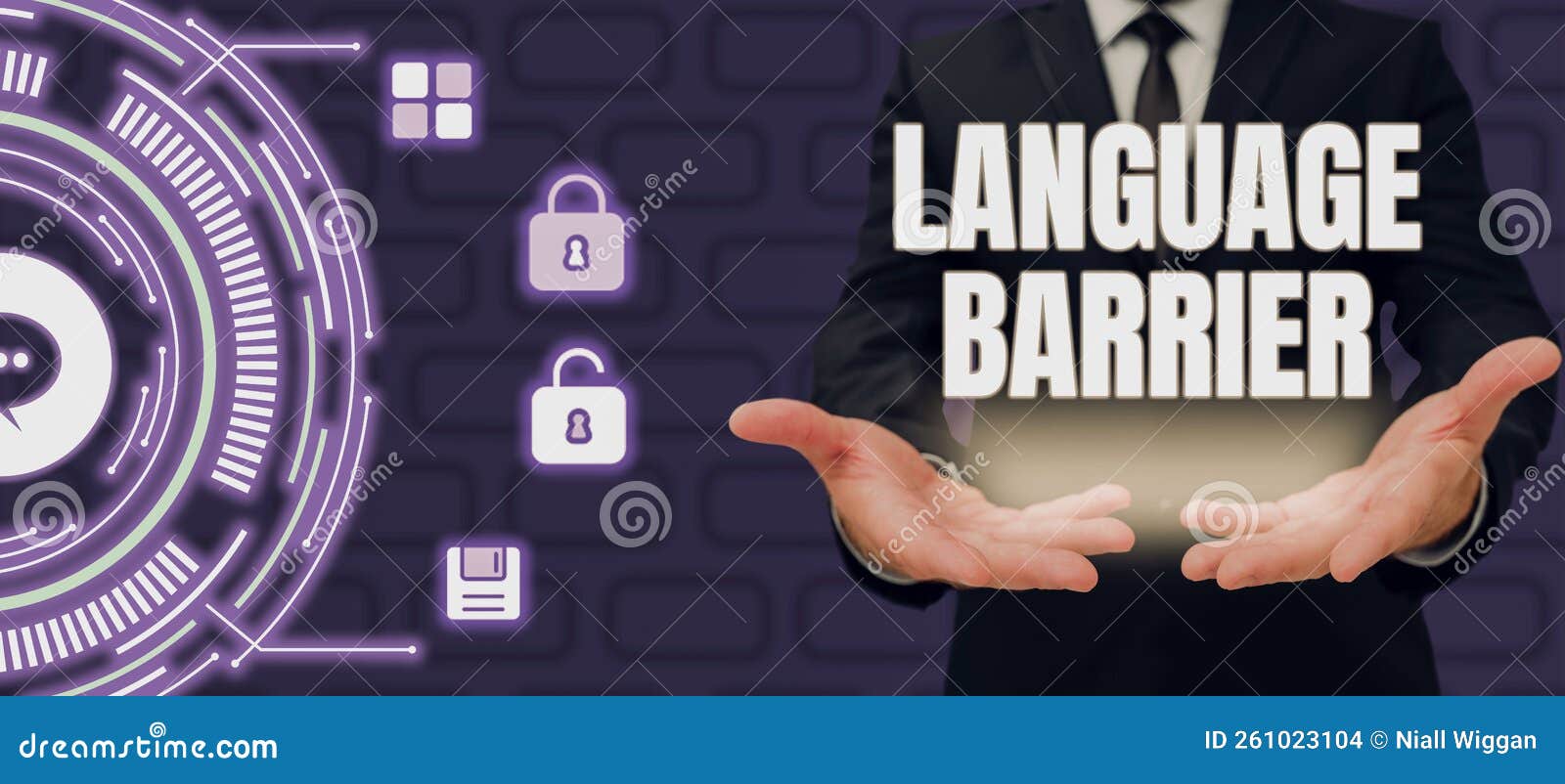 Writing Displaying Text Language Barrier. Business Idea Difficulties in ...