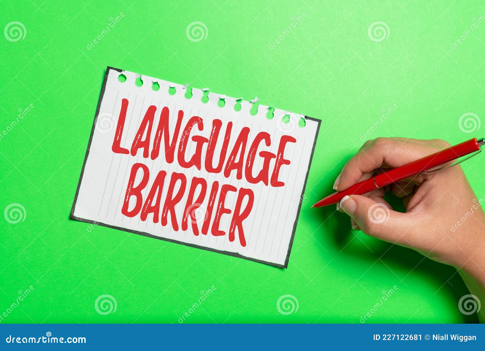 Handwriting Text Language Barrier. Word for Difficulties in ...