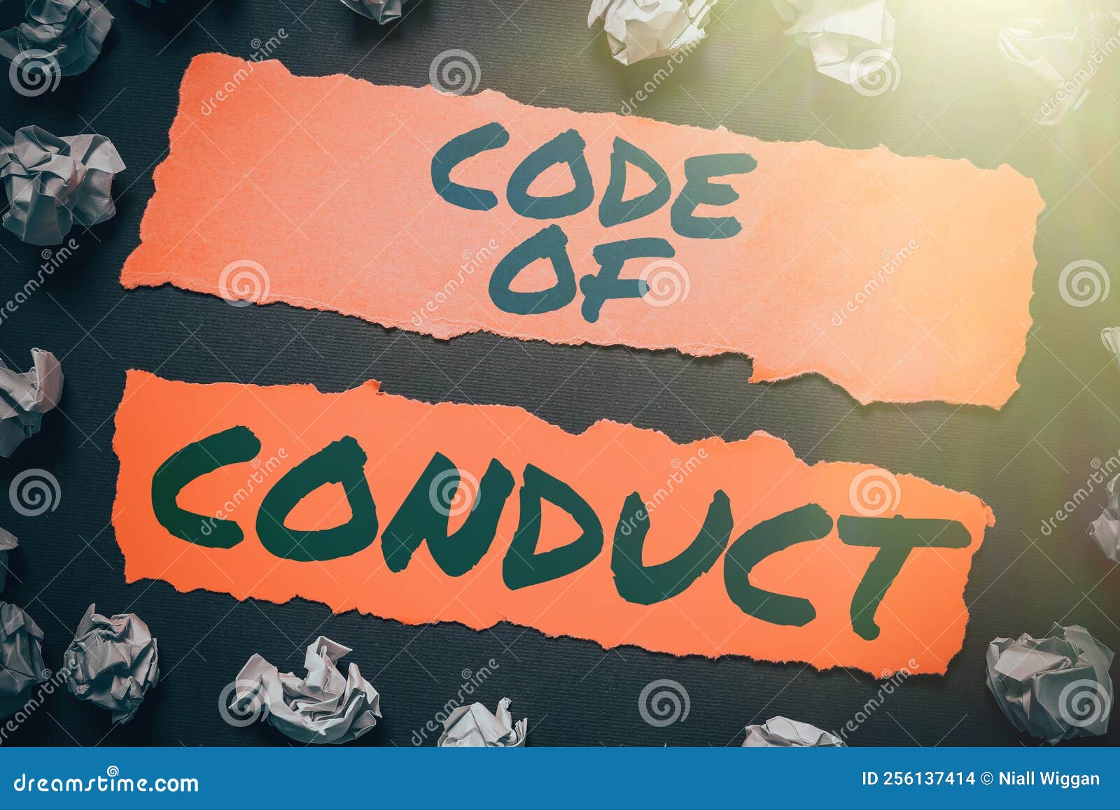 Handwriting Text Lead by Example. Business Approach Ethics Rules Moral ...