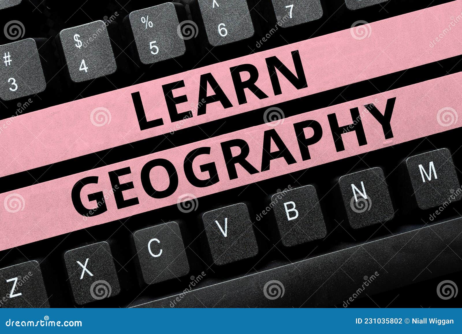 Handwriting Text Learn Geography. Internet Concept Study of Physical Features of Earth and Its ...