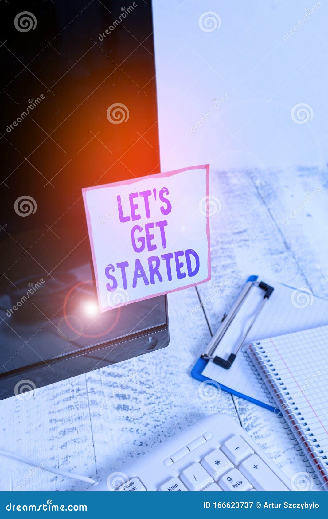 Handwriting Text Let S Get Started. Concept Meaning To Begin Doing or ...