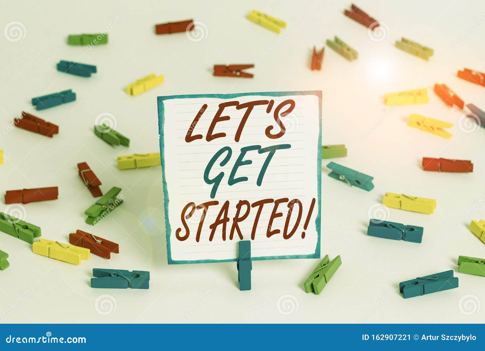 Handwriting Text Let S is Get Started. Concept Meaning To Begin Doing ...