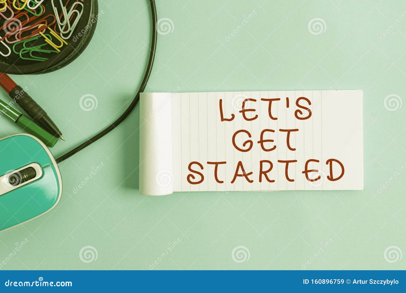 Handwriting Text Let S is Get Started. Concept Meaning To Begin Doing ...