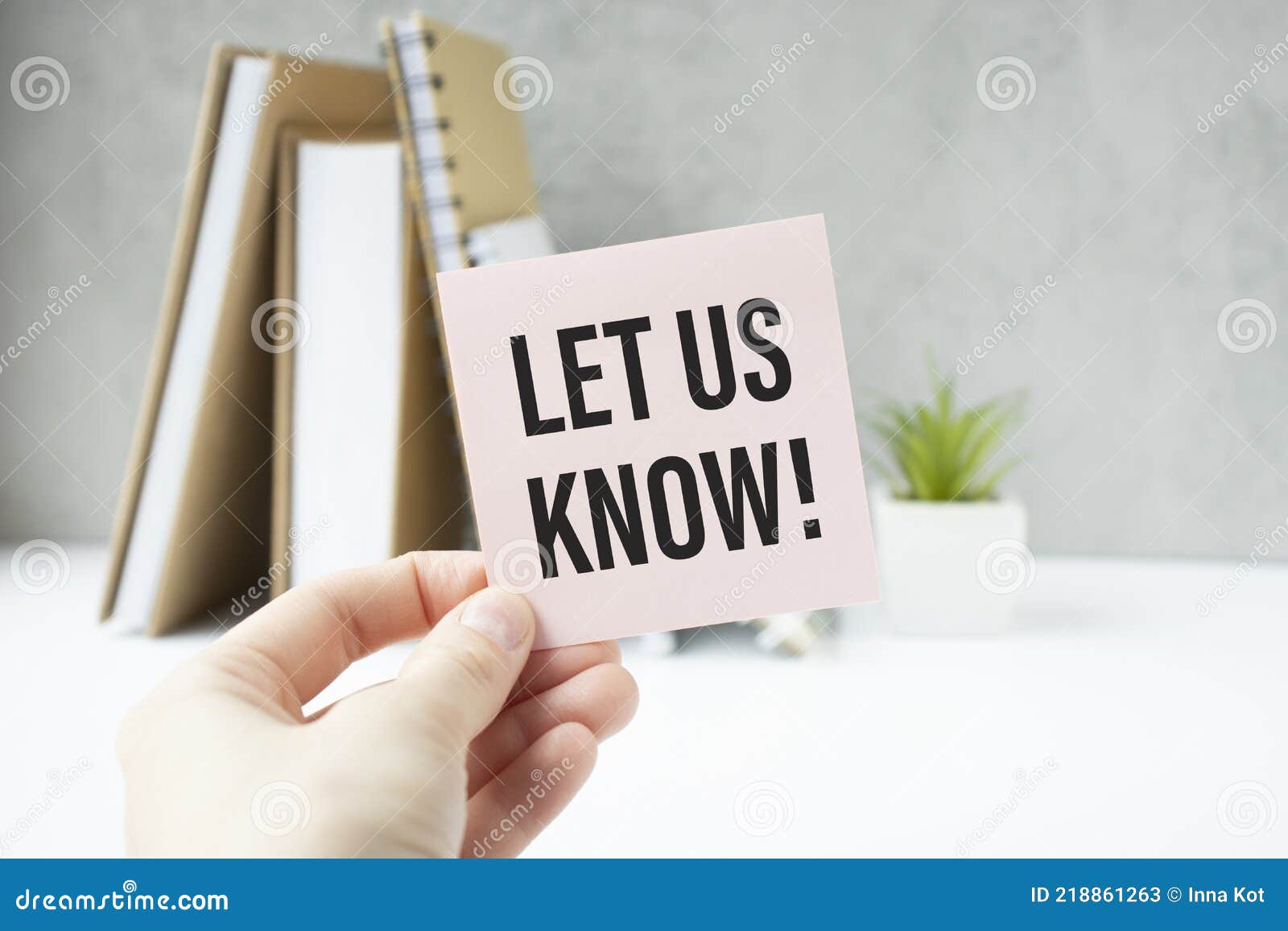 Handwriting Text LET US KNOW on the Paper Stock Image - Image of answer ...
