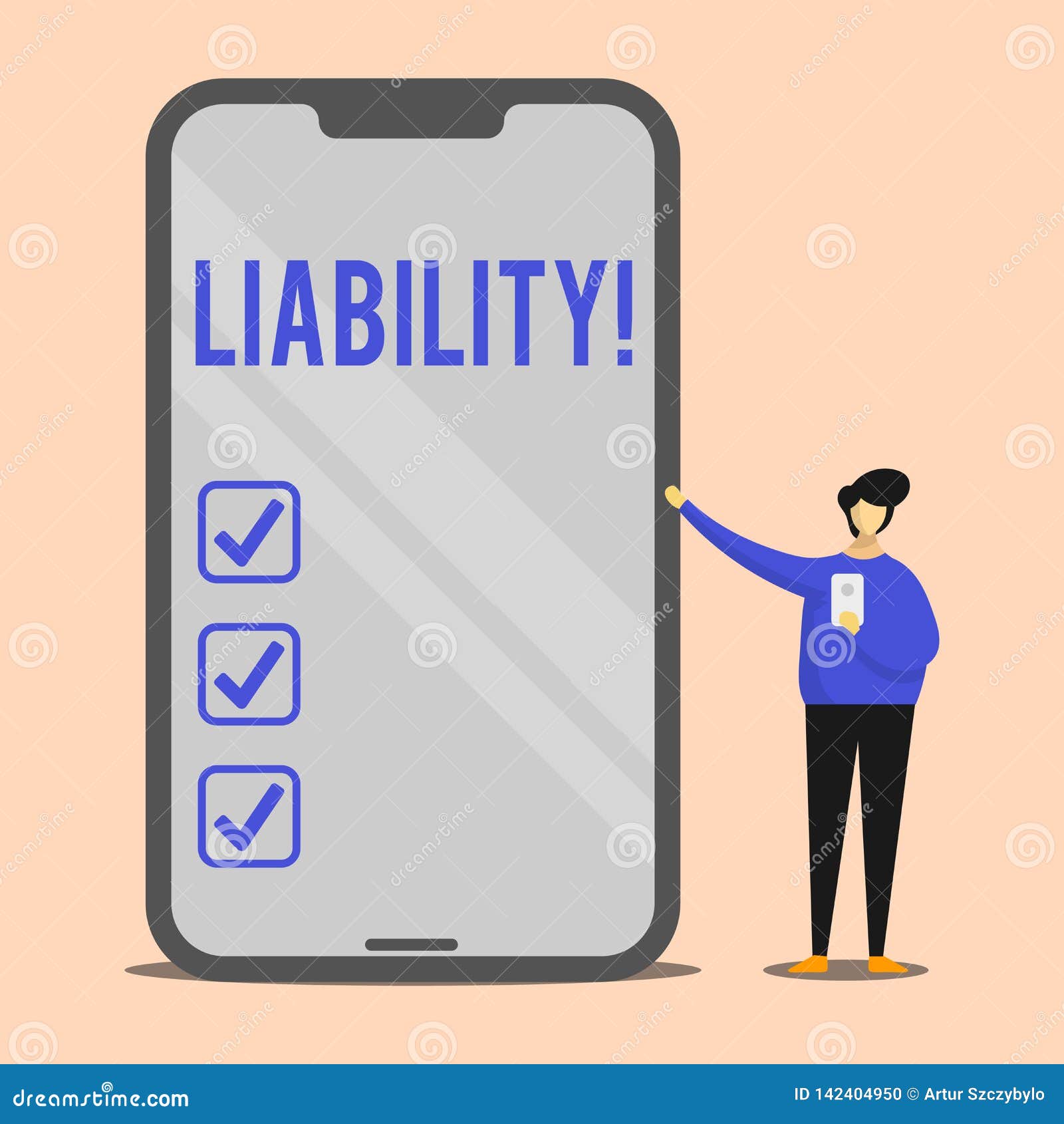 Handwriting Text Liability. Concept Meaning State of Being Legally ...