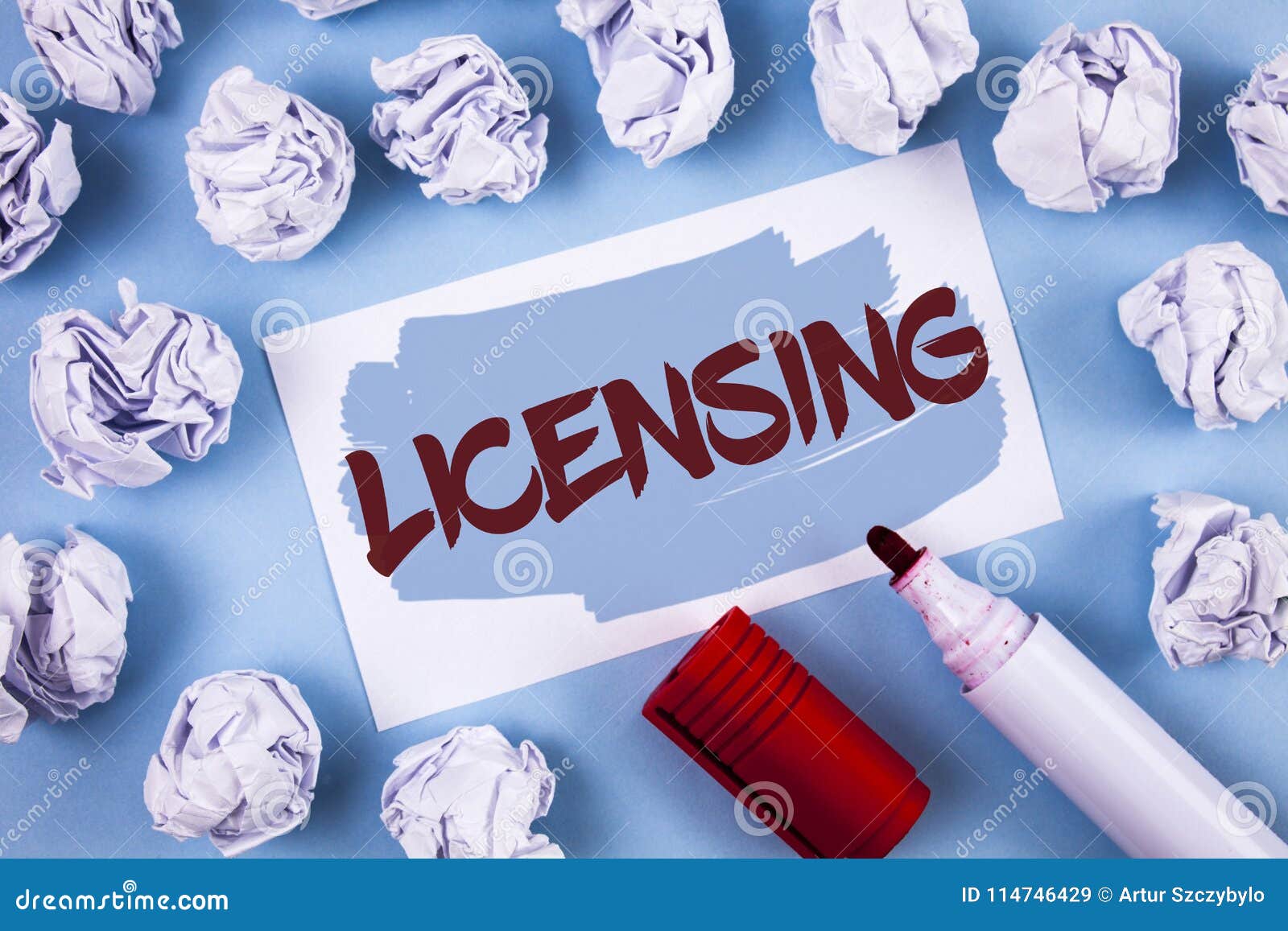 Handwriting Text Licensing. Concept Meaning Grant a License Legally ...