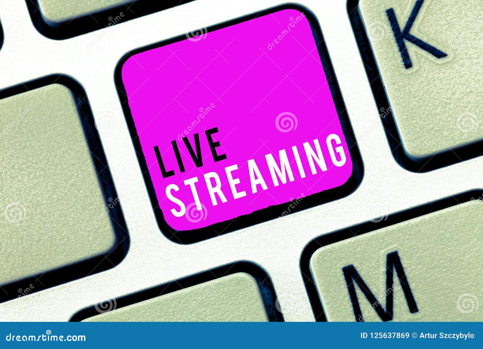 Handwriting Text Live Streaming. Concept Meaning Transmit Live Video ...